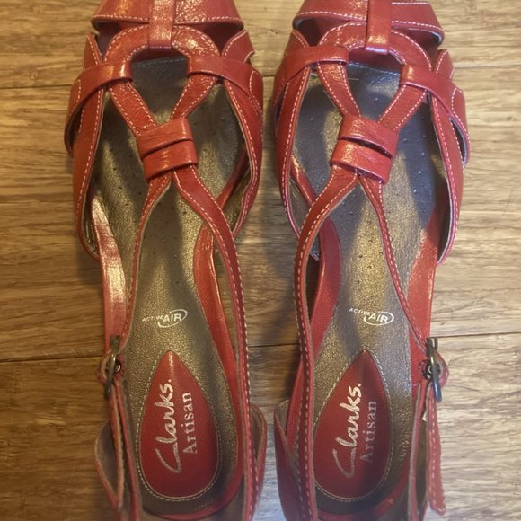 Clark Shoe | Shoes | Artisan Collection Clark Red Dress Sandal | Poshmark